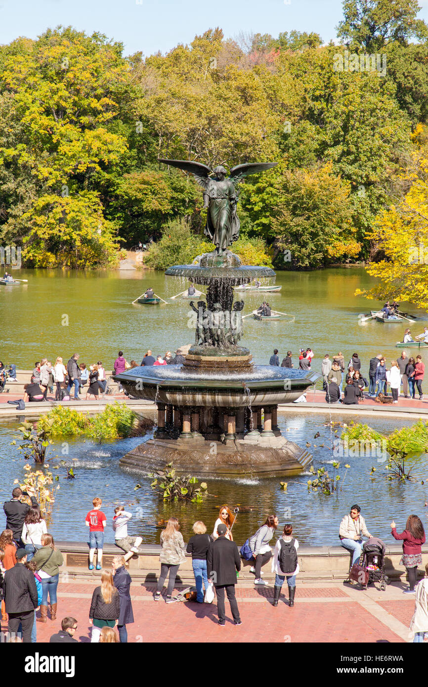 Bethesda Fountain, Bethesda Terrace, Central Park, New York City ...