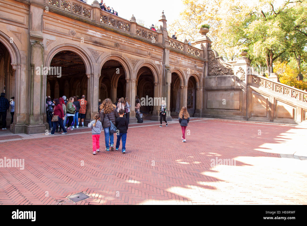 The pedestrian underpass at Bethesda Terrace, Central Park, New York ...