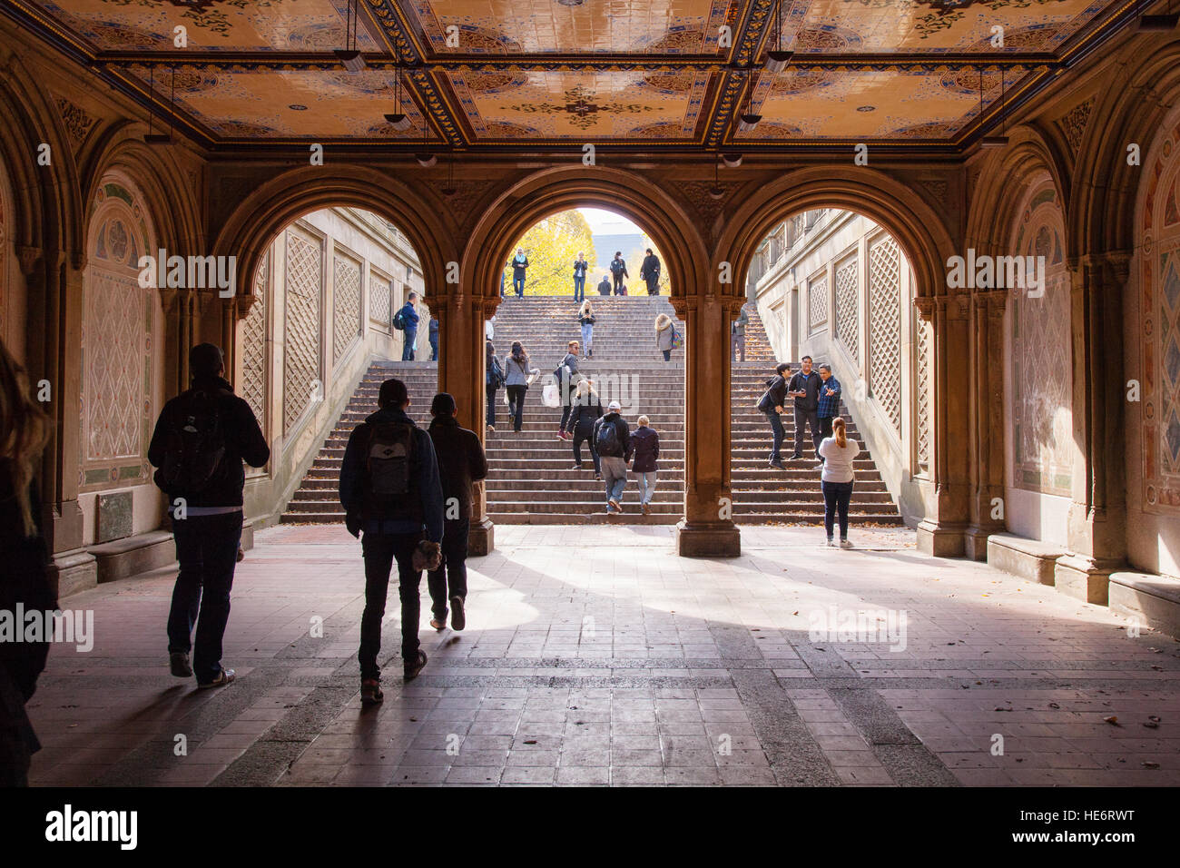 The Pedestrian Underpass At Bethesda Terrace High Resolution Stock ...