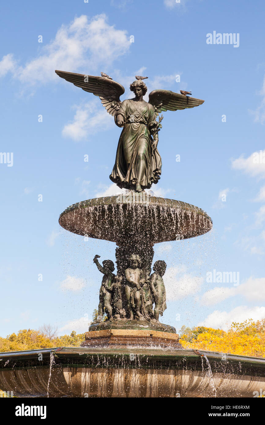 Bethesda Fountain, Bethesda Terrace, Central Park, New York City ...