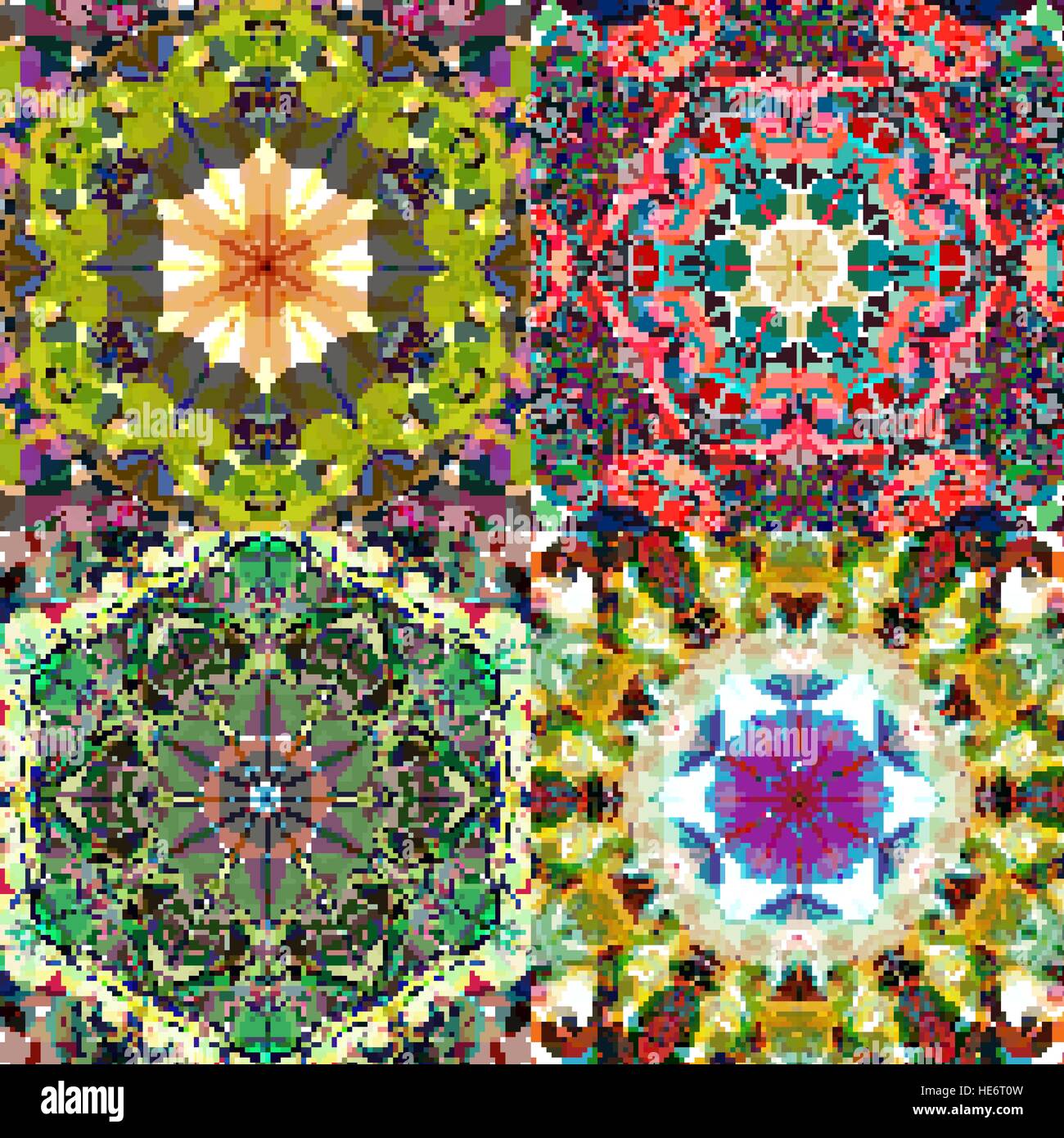 Gorgeous seamless patchwork patterns Stock Vector Image & Art - Alamy
