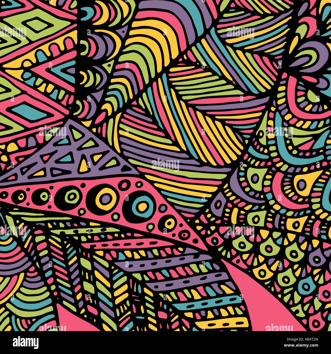 Zentangle ornament. Colorful texture for backgrounds Stock Vector Image ...