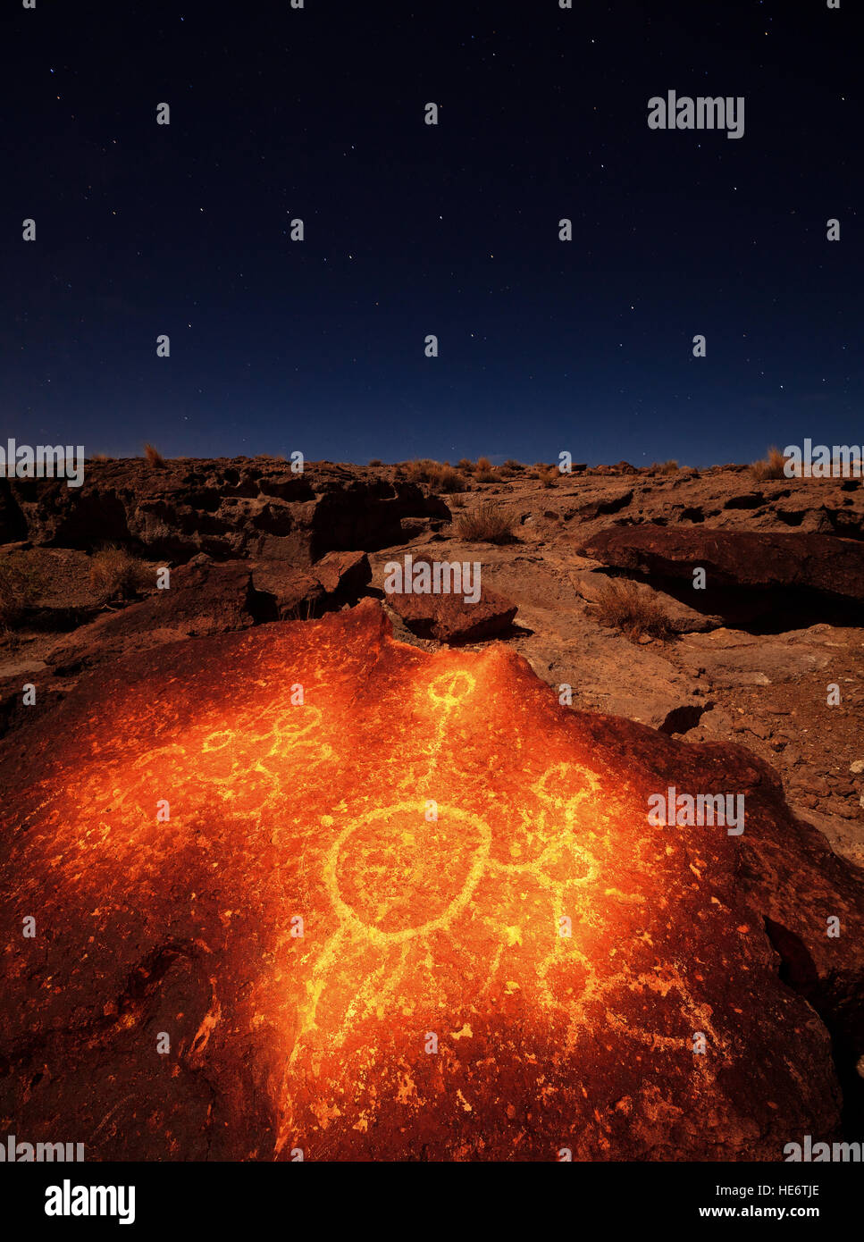 Volcanic Tablelands Petroglyph Stock Photo - Alamy