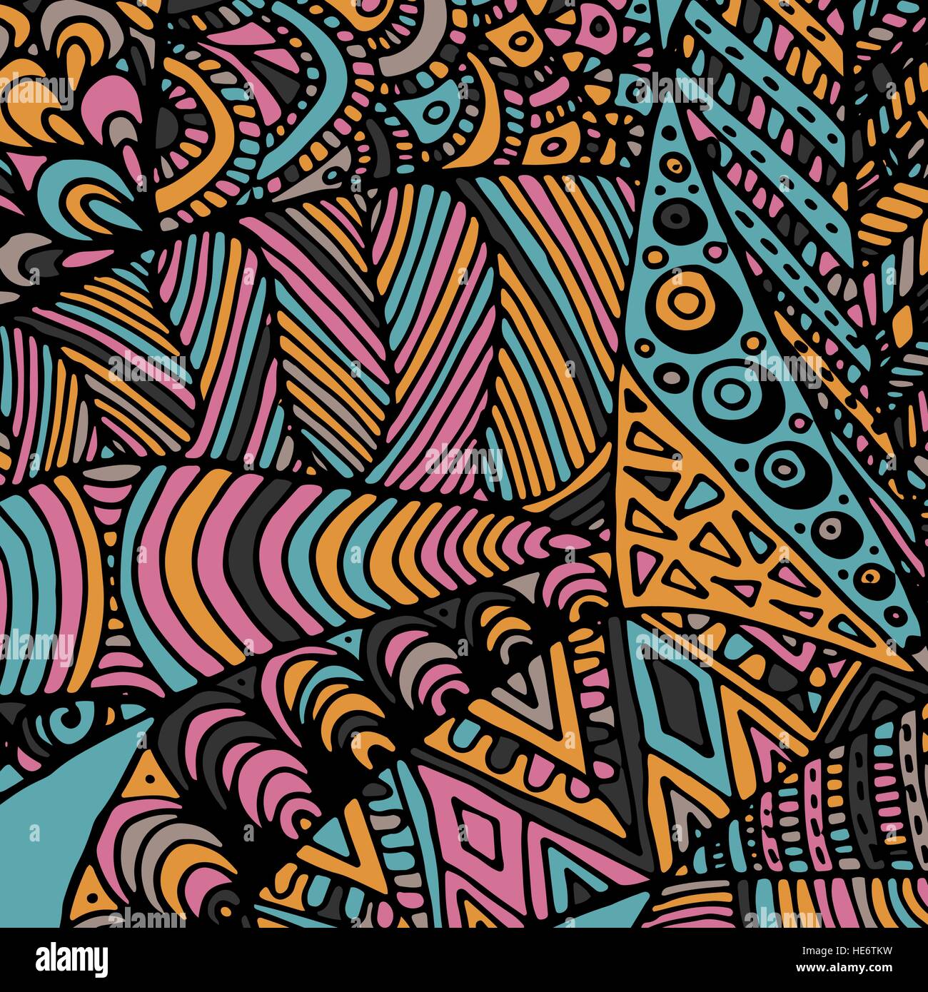 Zentangle ornament. Colorful texture for backgrounds Stock Vector Image ...