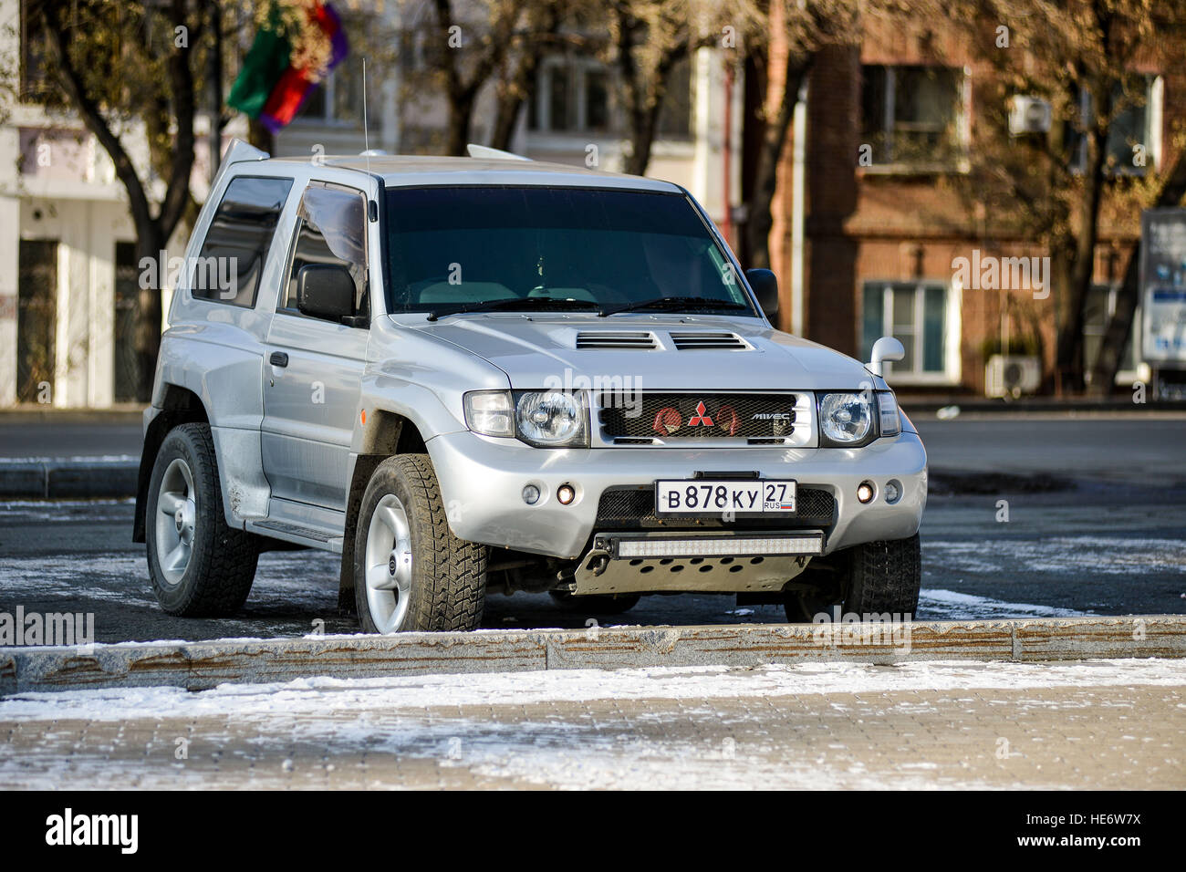 KHABAROVSK RUSSIA - NOVEMBER 4: jeep Mitsubishi Pajero Evolution in ...