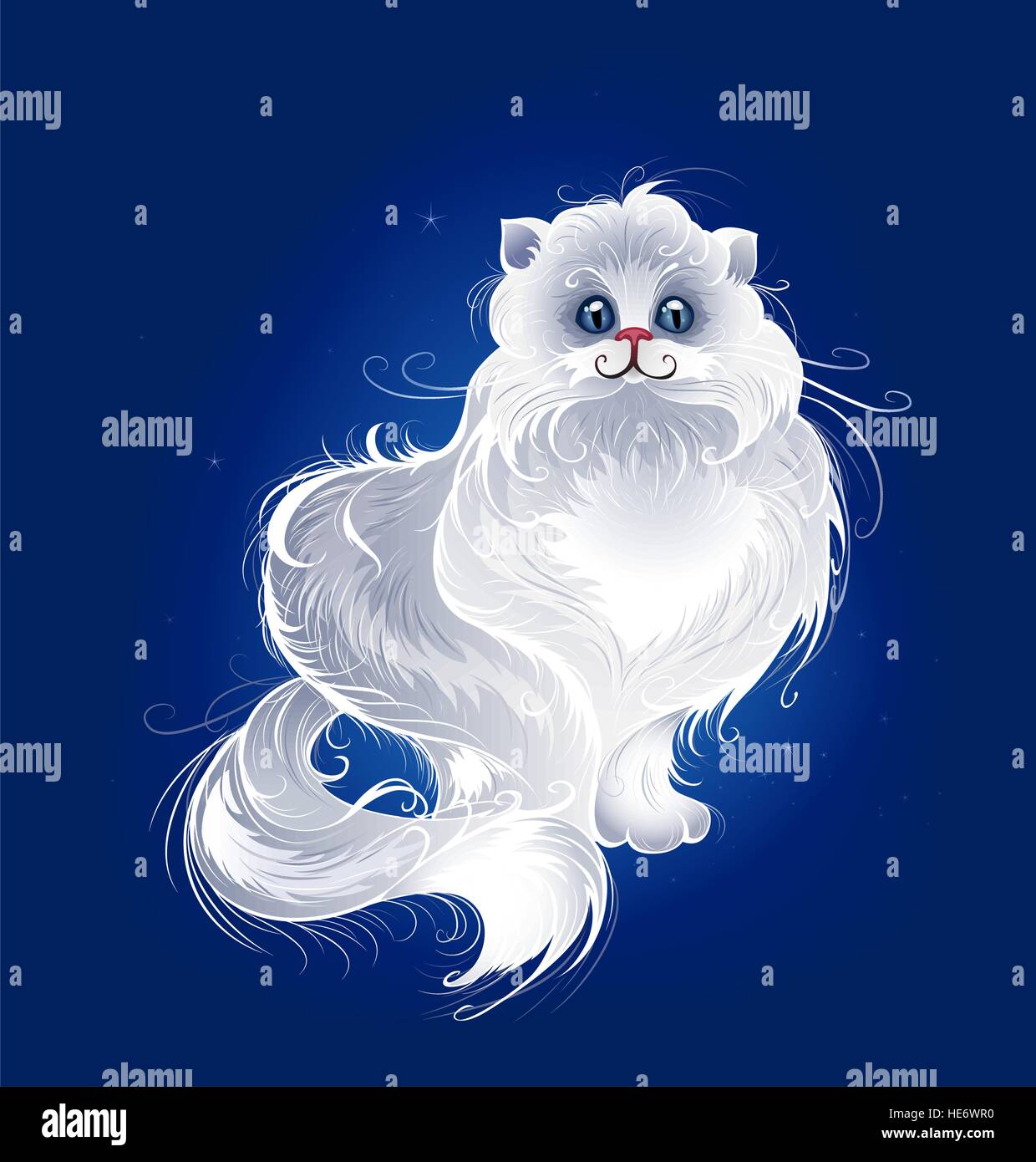 Persian cat cartoon illustration hi-res stock photography and images ...