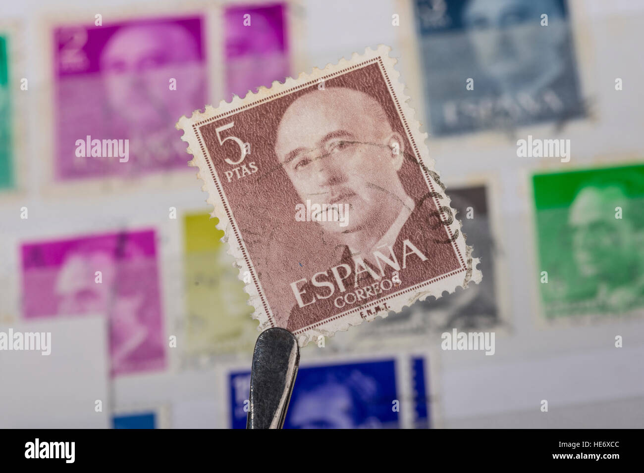 Spain stamp postage hi-res stock photography and images - Alamy