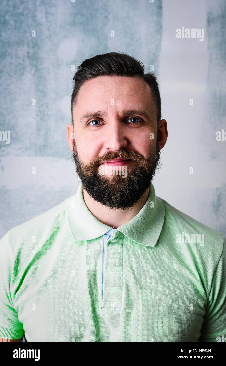 Happy bearded man Stock Photo - Alamy Happy bearded man Stock Photo - Alamy