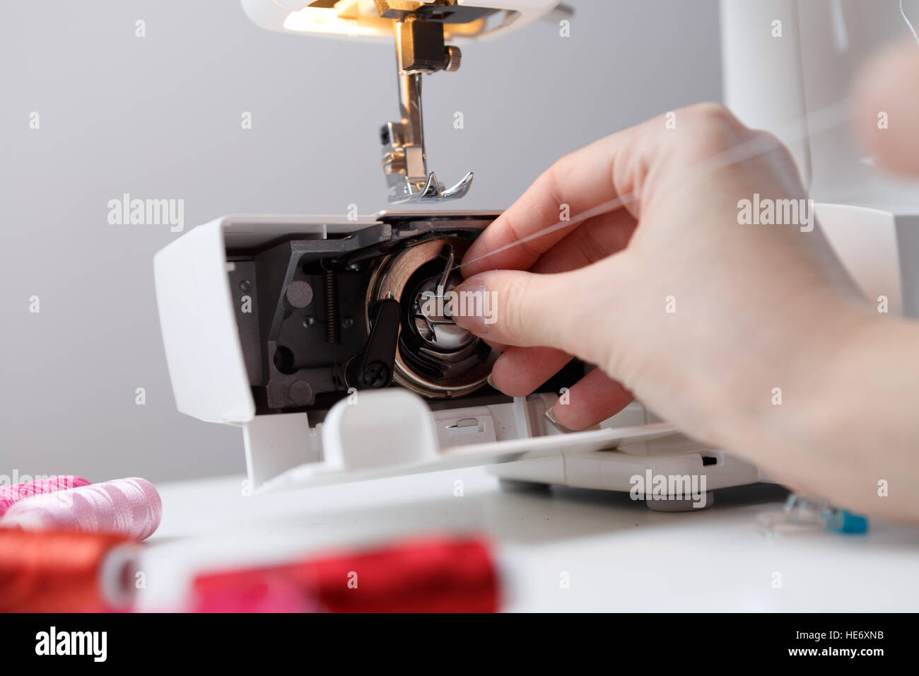 Bobbin mechanism hi-res stock photography and images - Alamy