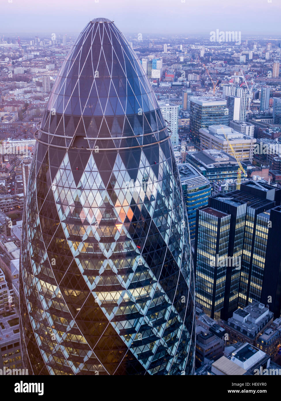 London - the Gherkin from a different angle Stock Photo - Alamy