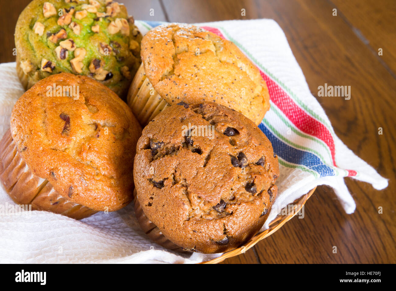Assorted varieties of homemade muffins Stock Photo - Alamy
