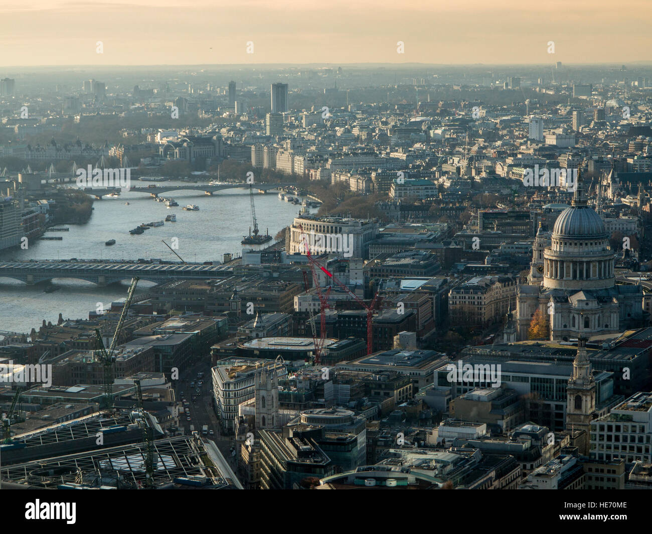 A view of St Paul's Cathedral from high above Stock Photo - Alamy