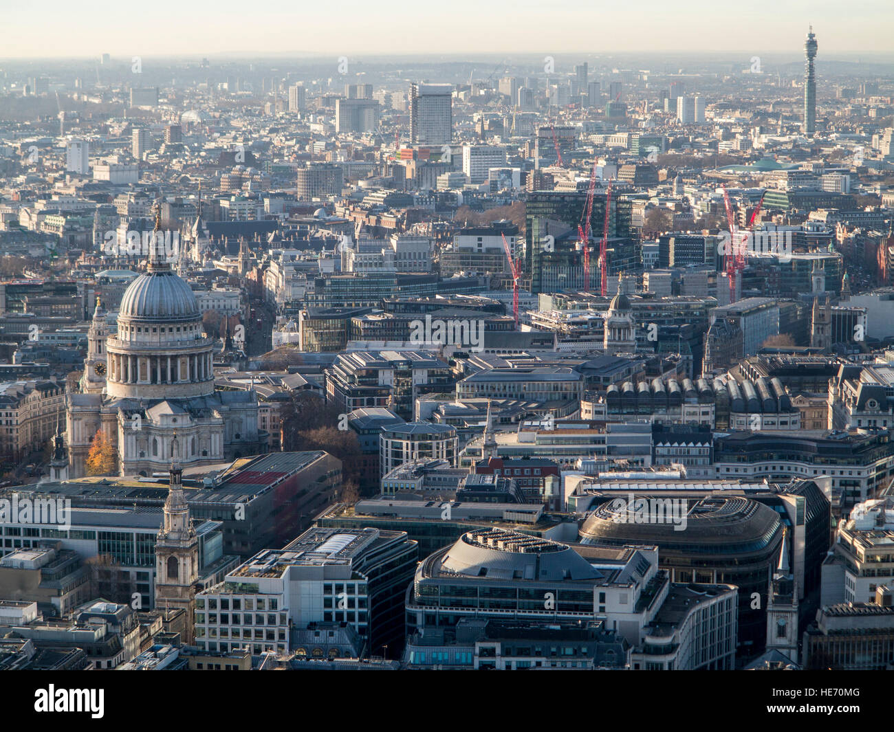 A view of St Paul's Cathedral from high above Stock Photo - Alamy