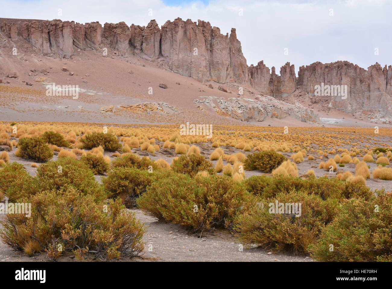 Landscape of mountains or valley in Atacama desert Chile Stock Photo ...