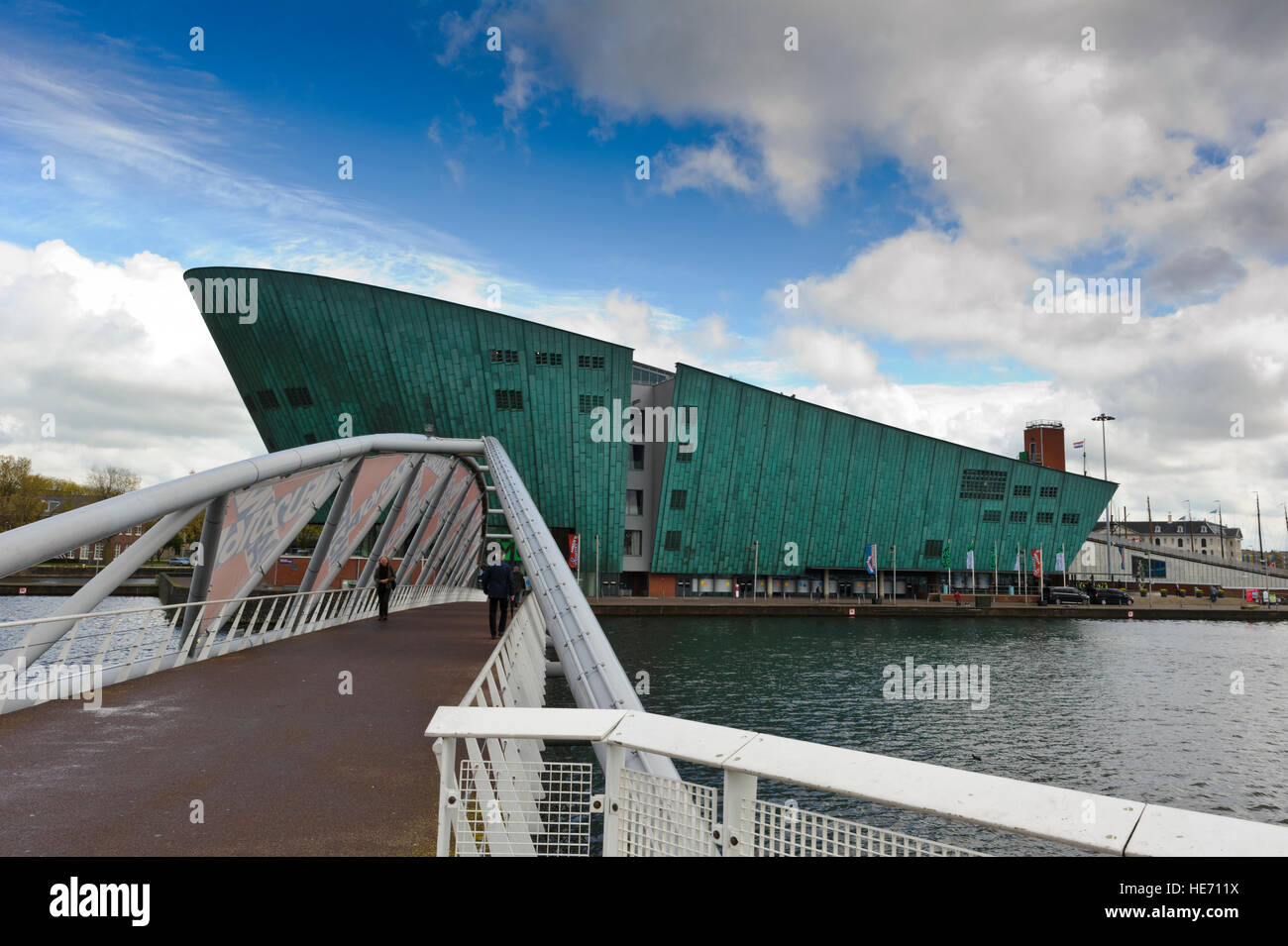 The Nemo (Science) Museum, designed in the form of a ship by architect ...