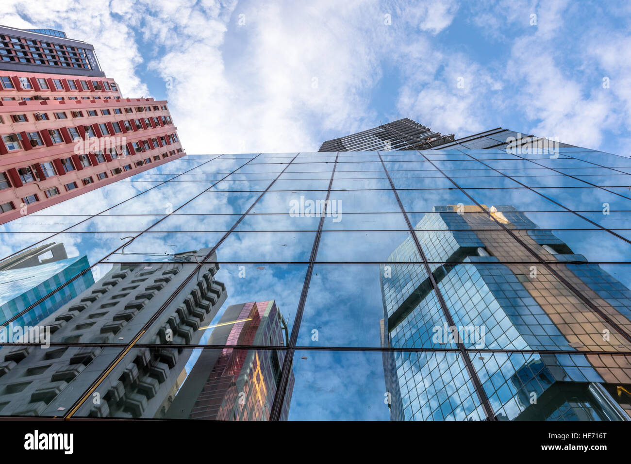 Glass high-rise reflects Stock Photo - Alamy