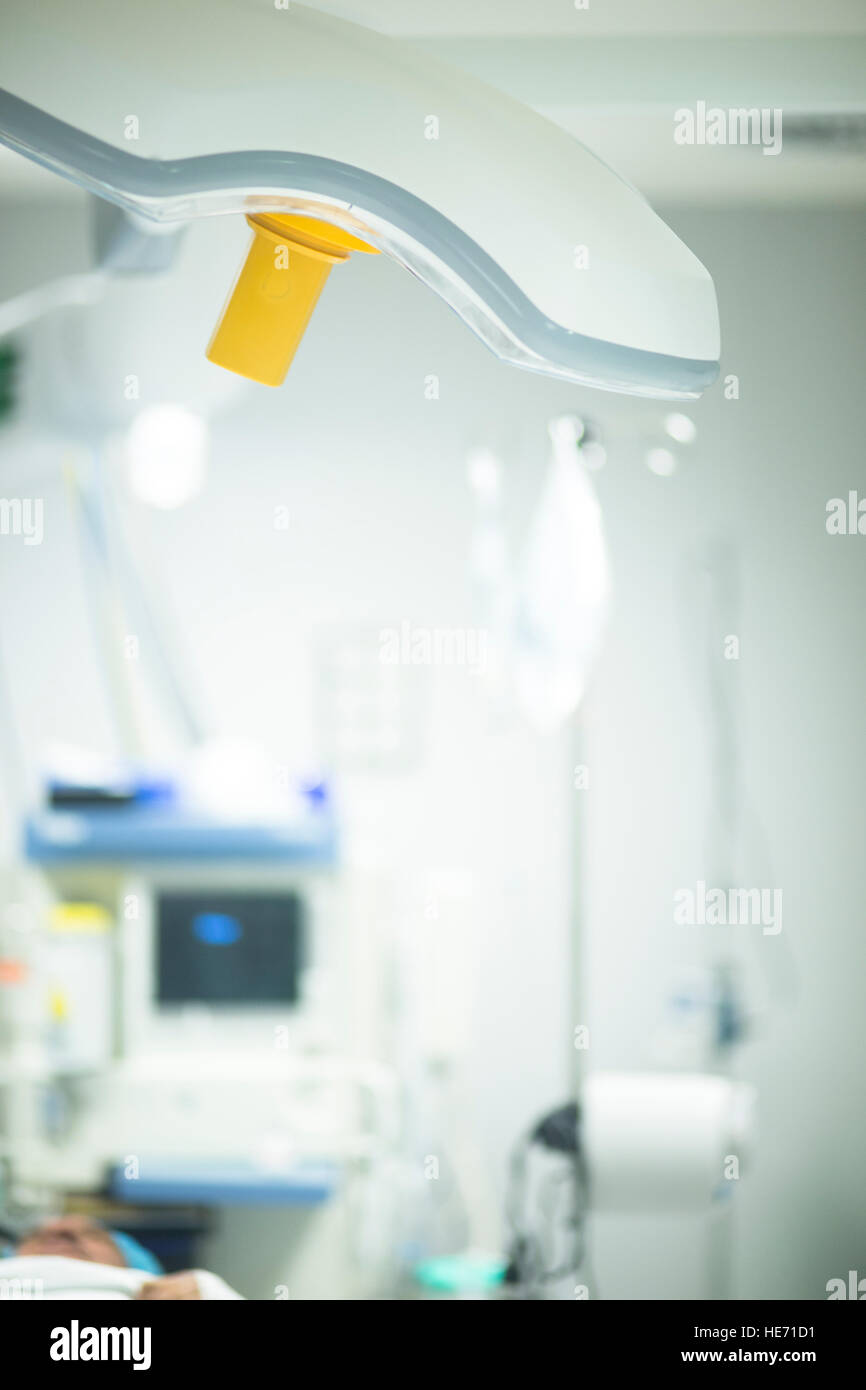 Operating emergency room surgery theater lighting in hospital to enable ...