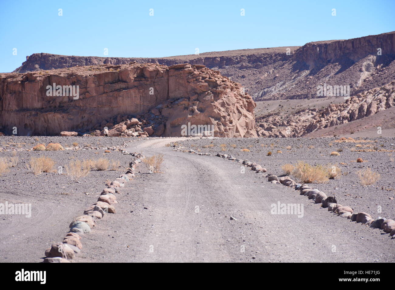 Landscape of mountains and valley in Atacama desert Chile Stock Photo ...