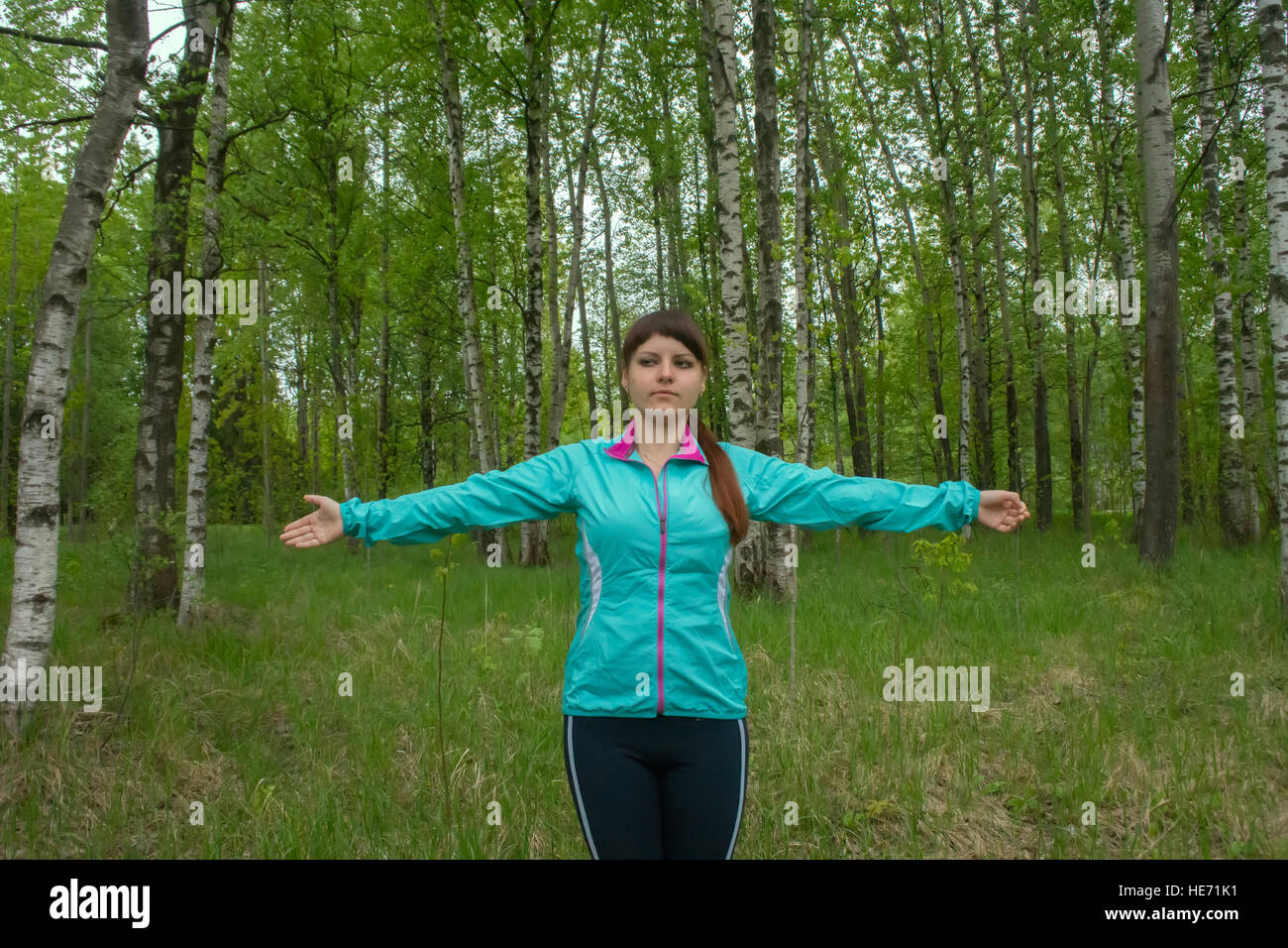 moments sports activities in wild nature Park. rotation of the brushes ...