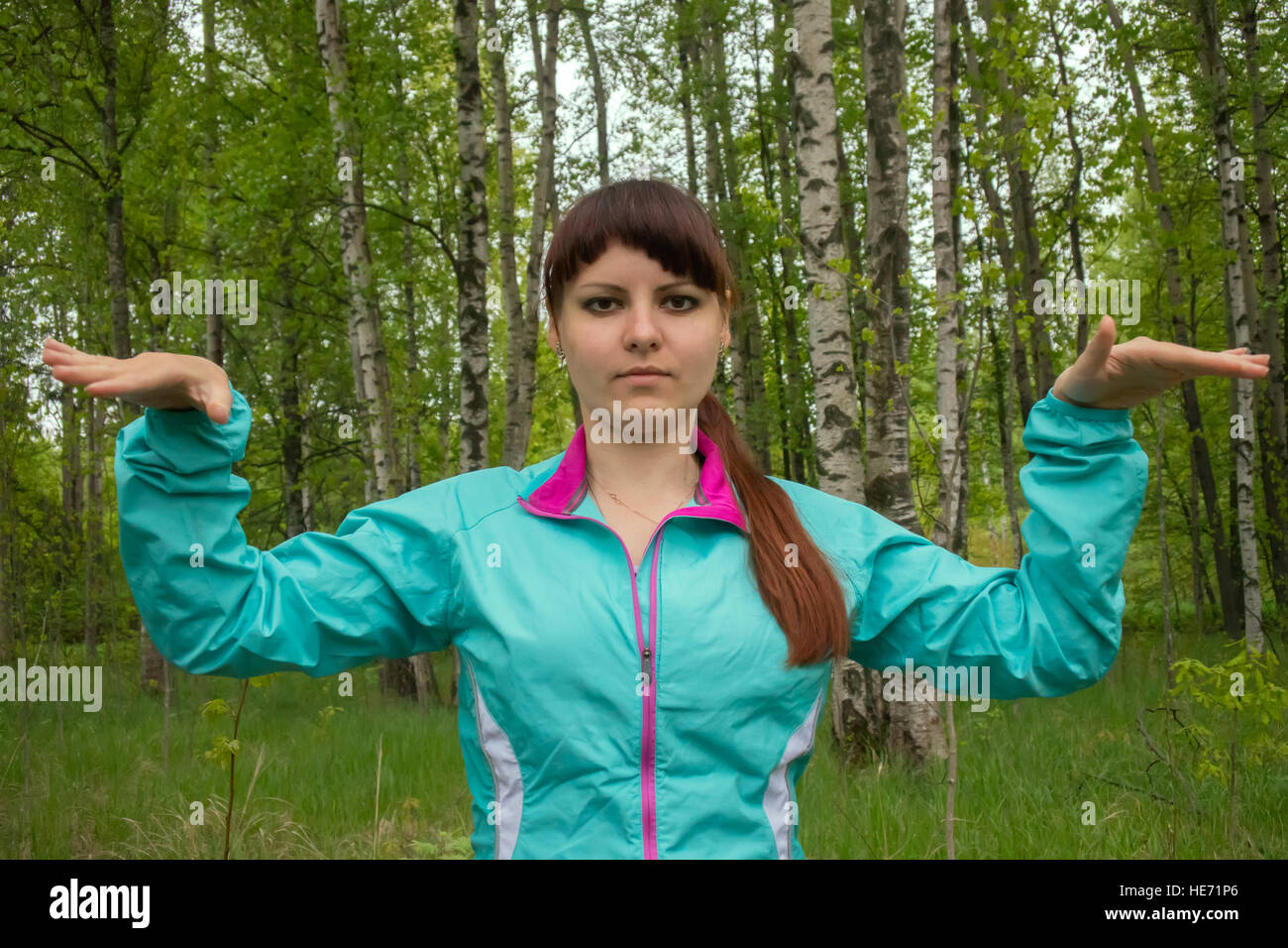 moments sports activities in wild nature Park. rotation of the brushes ...