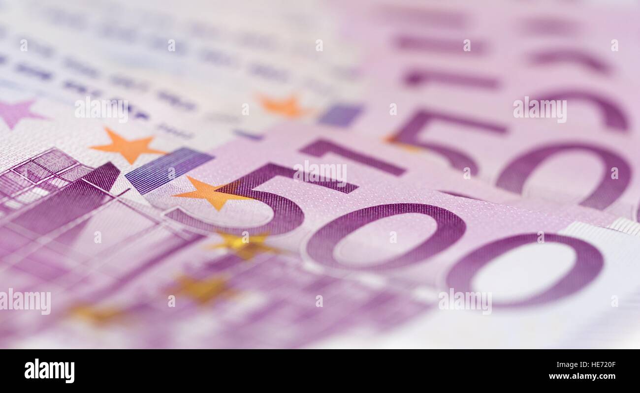 Close up from stack of money with 500 euro banknotes. Perfect for ...