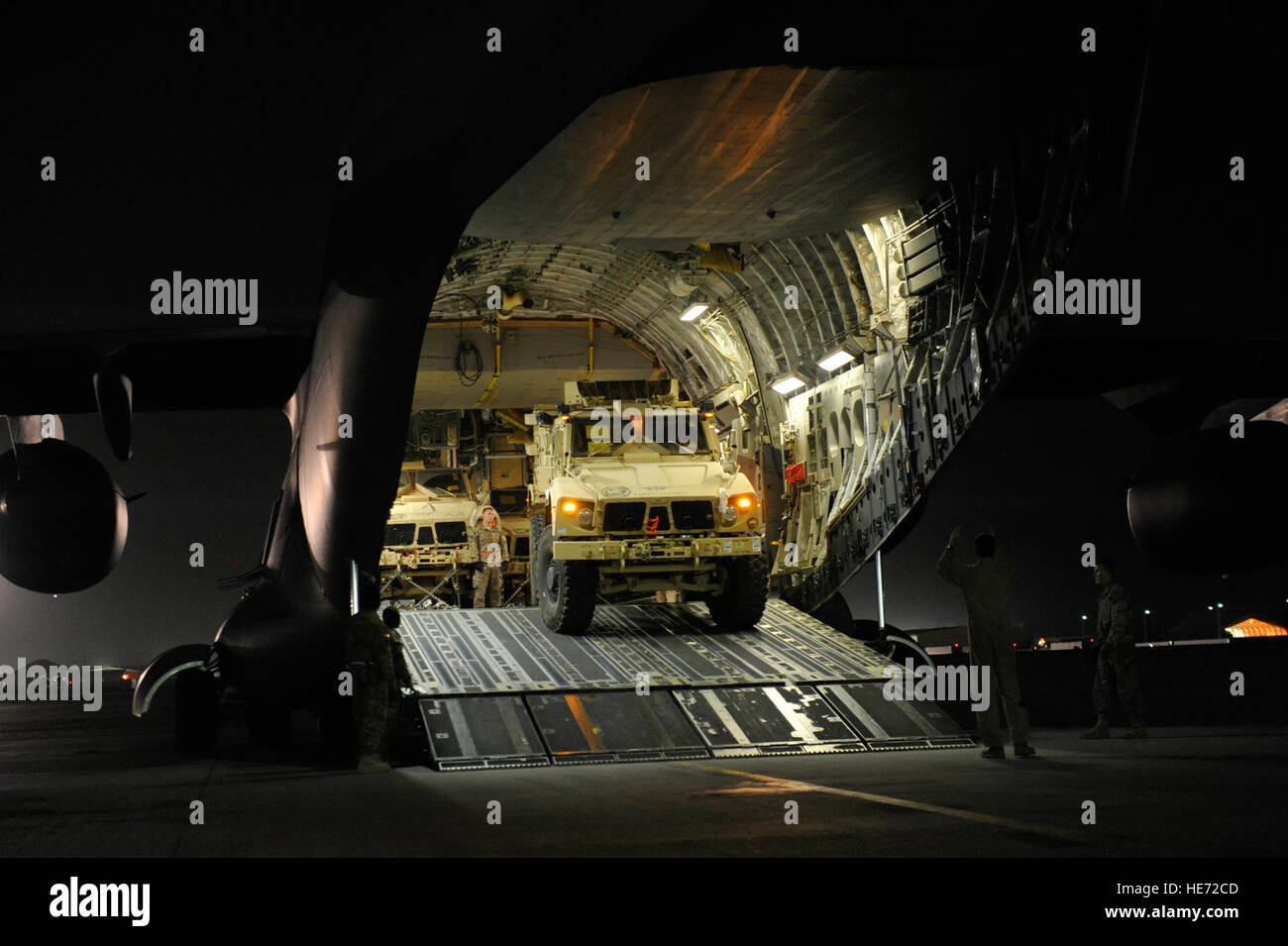 Airmen from the 455th Expeditionary Aerial Port Squadron, Bagram Air ...