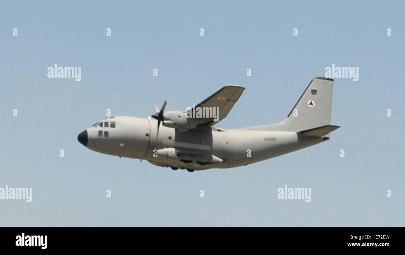 Two Afghan C-27s and a AN-32 perform a fly-over as part of the Victory ...