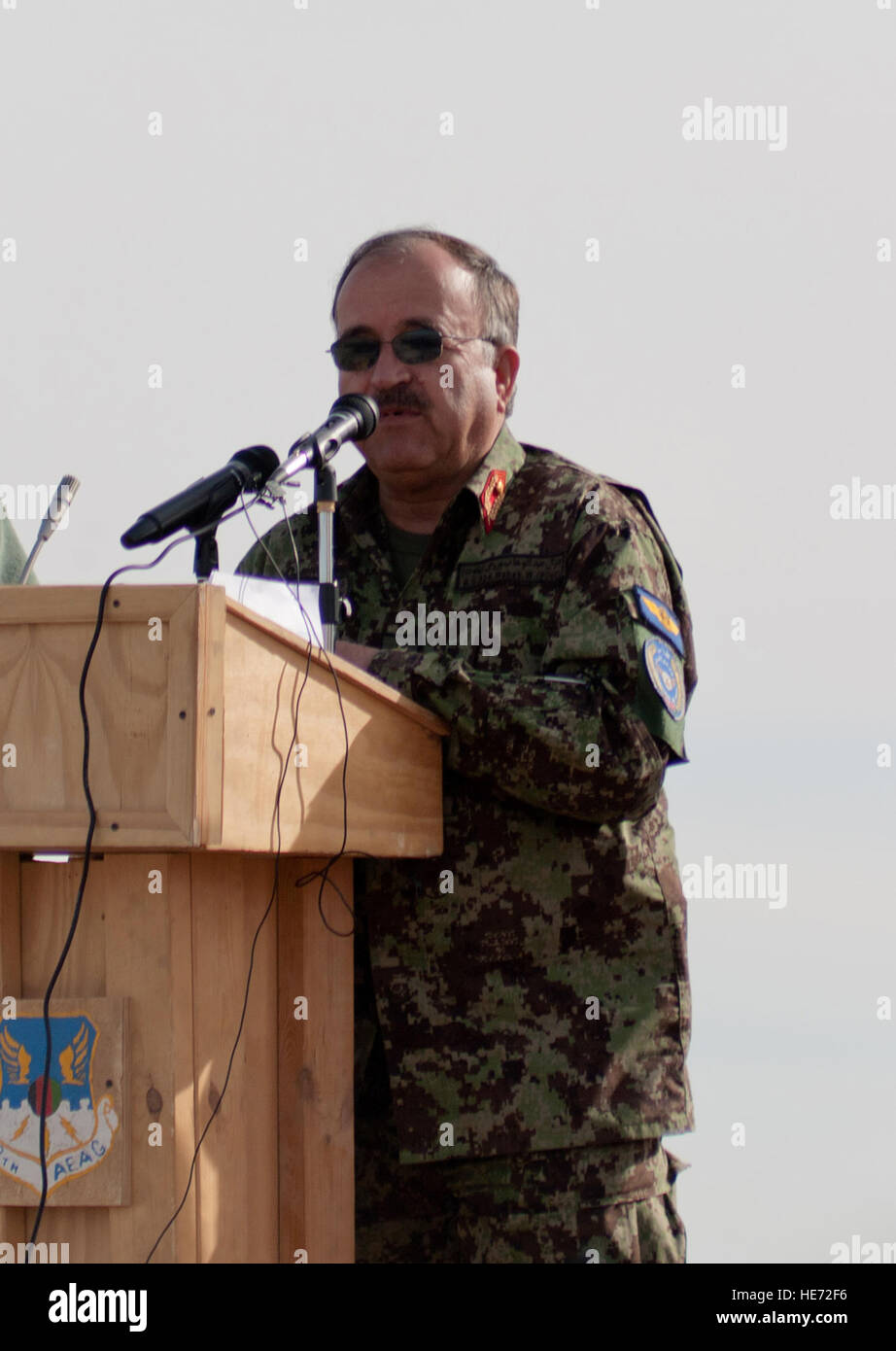 Afghan air force commander Maj. General Abdul Wahab Wardak at Shindand ...