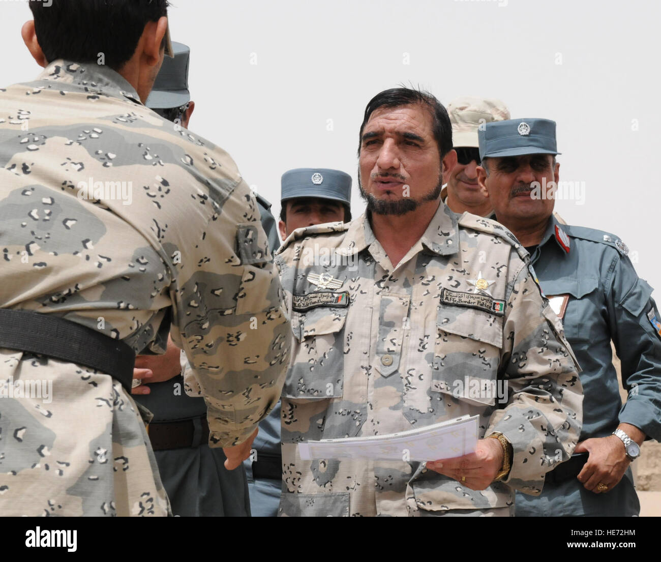 Afghan Border Police Brig. Gen. Tafsir Khan, commander, 3rd Zone ABP ...