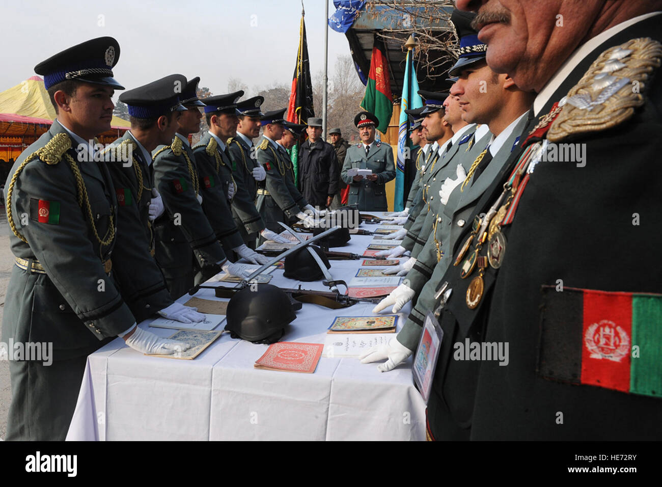 100203-F-7367Y-047 KABUL-Cadets take an oath of allegiance to the ...