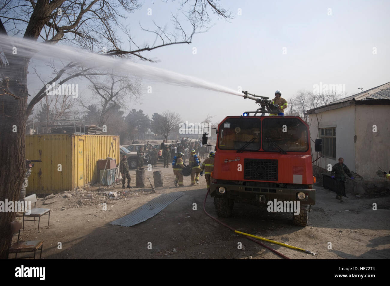 KABUL, Afghanistan --Members of the Afghan National Air Corps fire ...