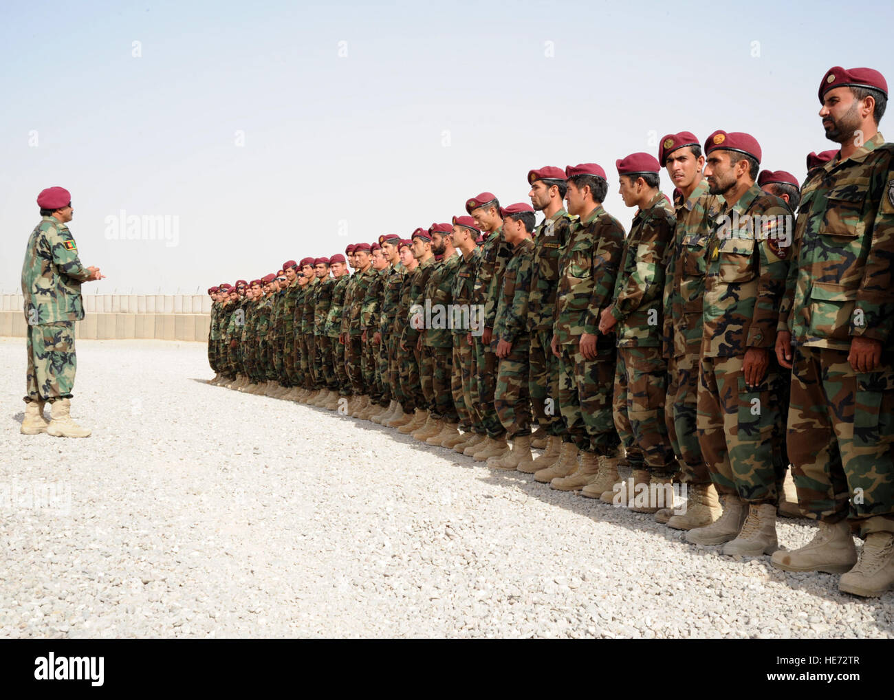 The Afghan National Army 9th Kandak Storm Commandos commanding officer ...