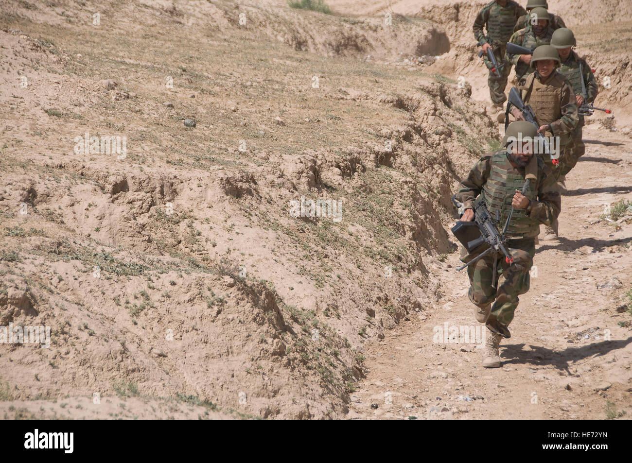 100527-F-1020B-001 Kabul - Afghan National Army trainees perform a ...