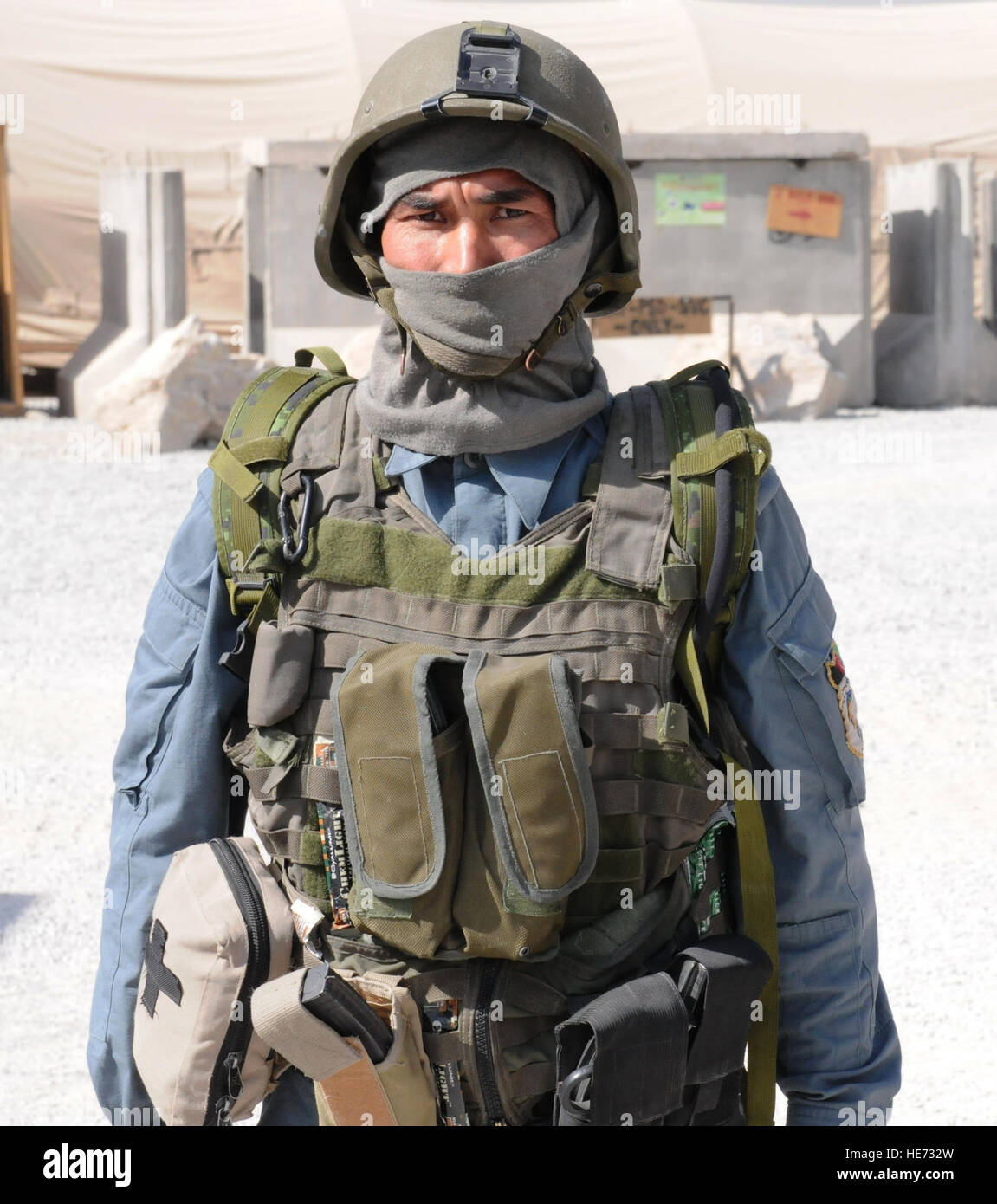 Abdul Rahim, Afghan National Police Special Forces patrolman, poses in ...