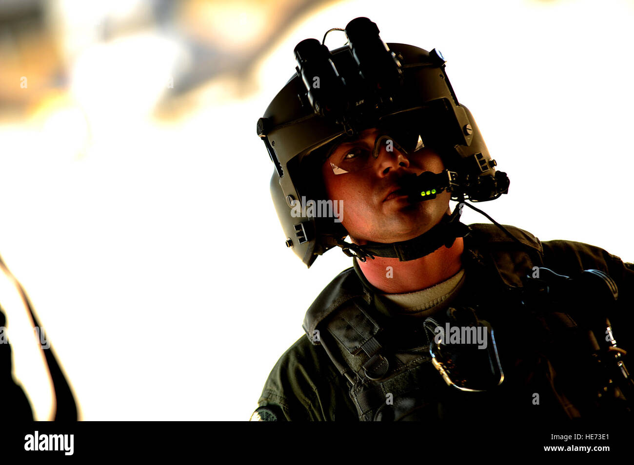 CV-22 Osprey Flight Engineers SSgt. Eric Wiggins from the 8th Special ...