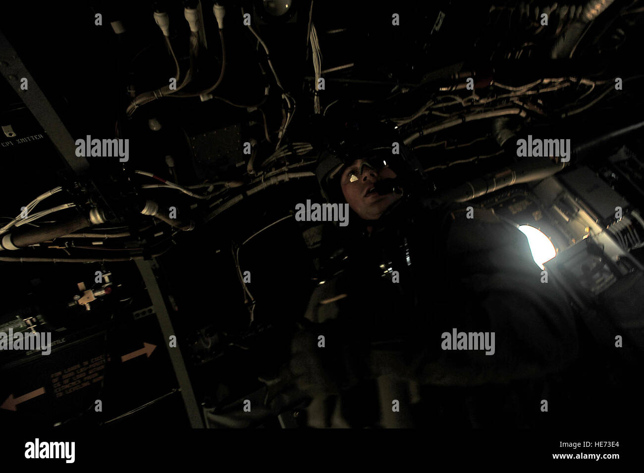 CV-22 Osprey Flight Engineers SSgt. Eric Wiggins from the 8th Special ...