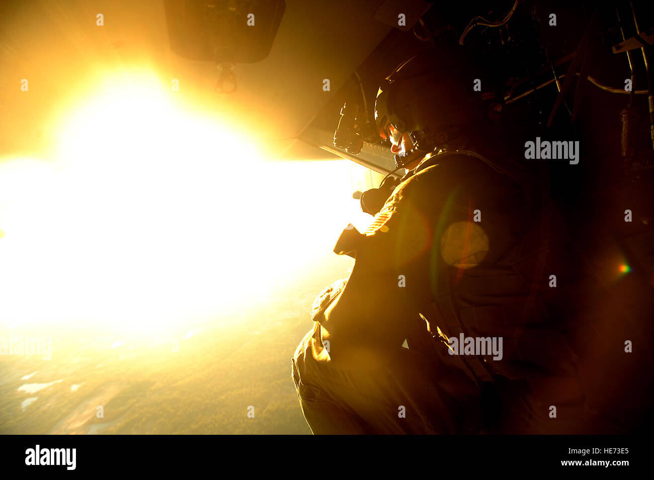 CV-22 Osprey Flight Engineers SSgt. Eric Wiggins from the 8th Special ...