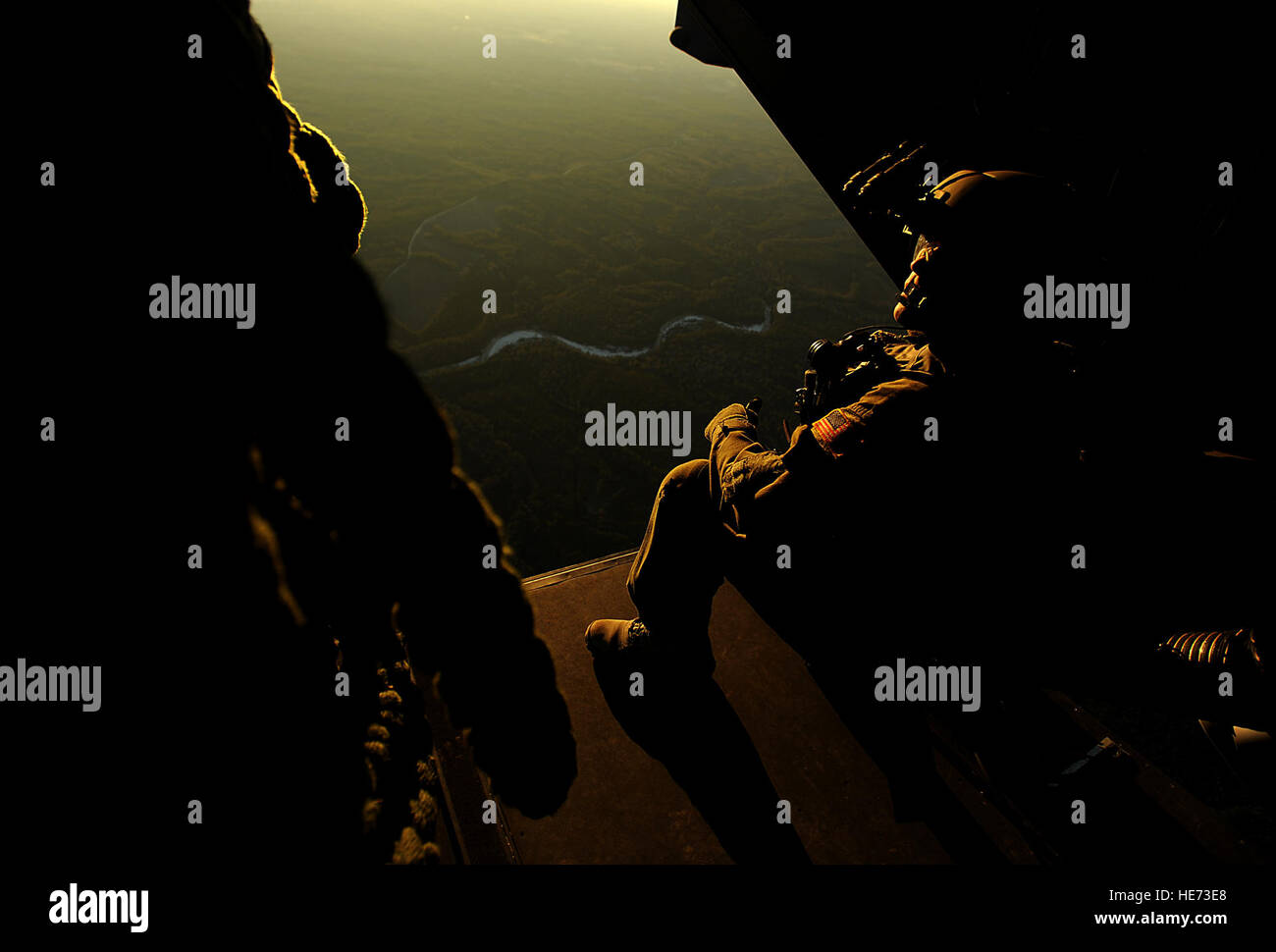 CV-22 Osprey aircraft from the 8th Special Operations Squadron conduct ...