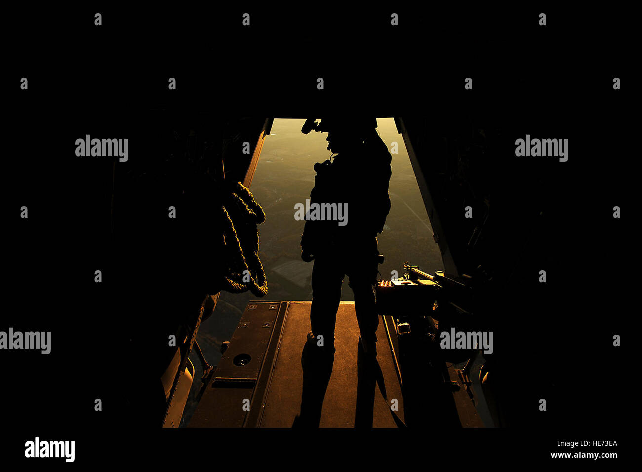 CV-22 Osprey Flight Engineers SSgt. Eric Wiggins from the 8th Special ...