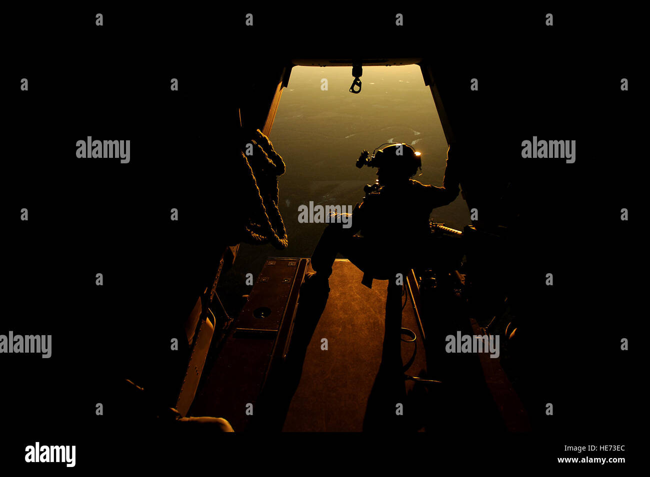 CV-22 Osprey Flight Engineers SSgt. Eric Wiggins from the 8th Special ...