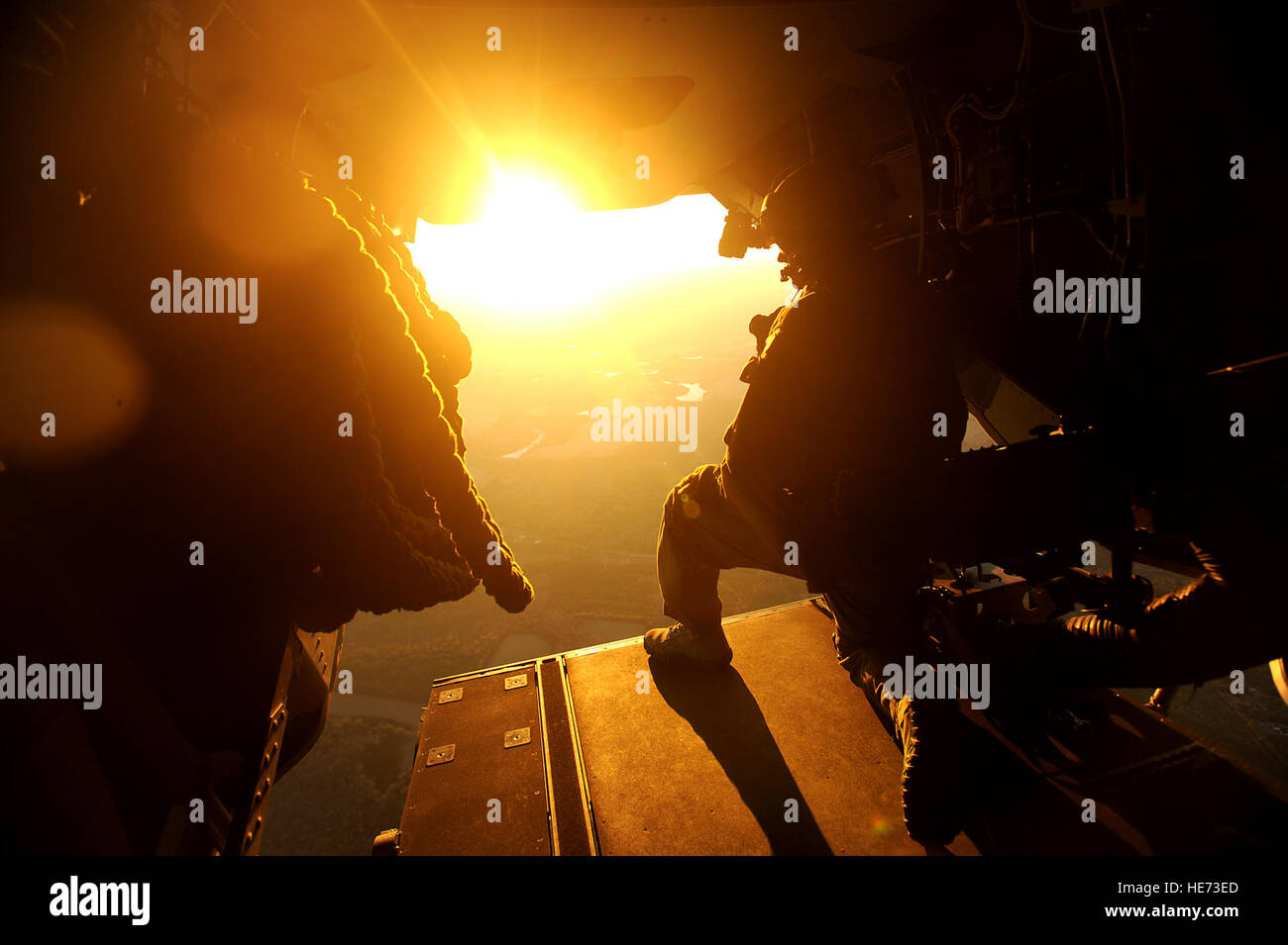 CV-22 Osprey Flight Engineers SSgt. Eric Wiggins from the 8th Special ...