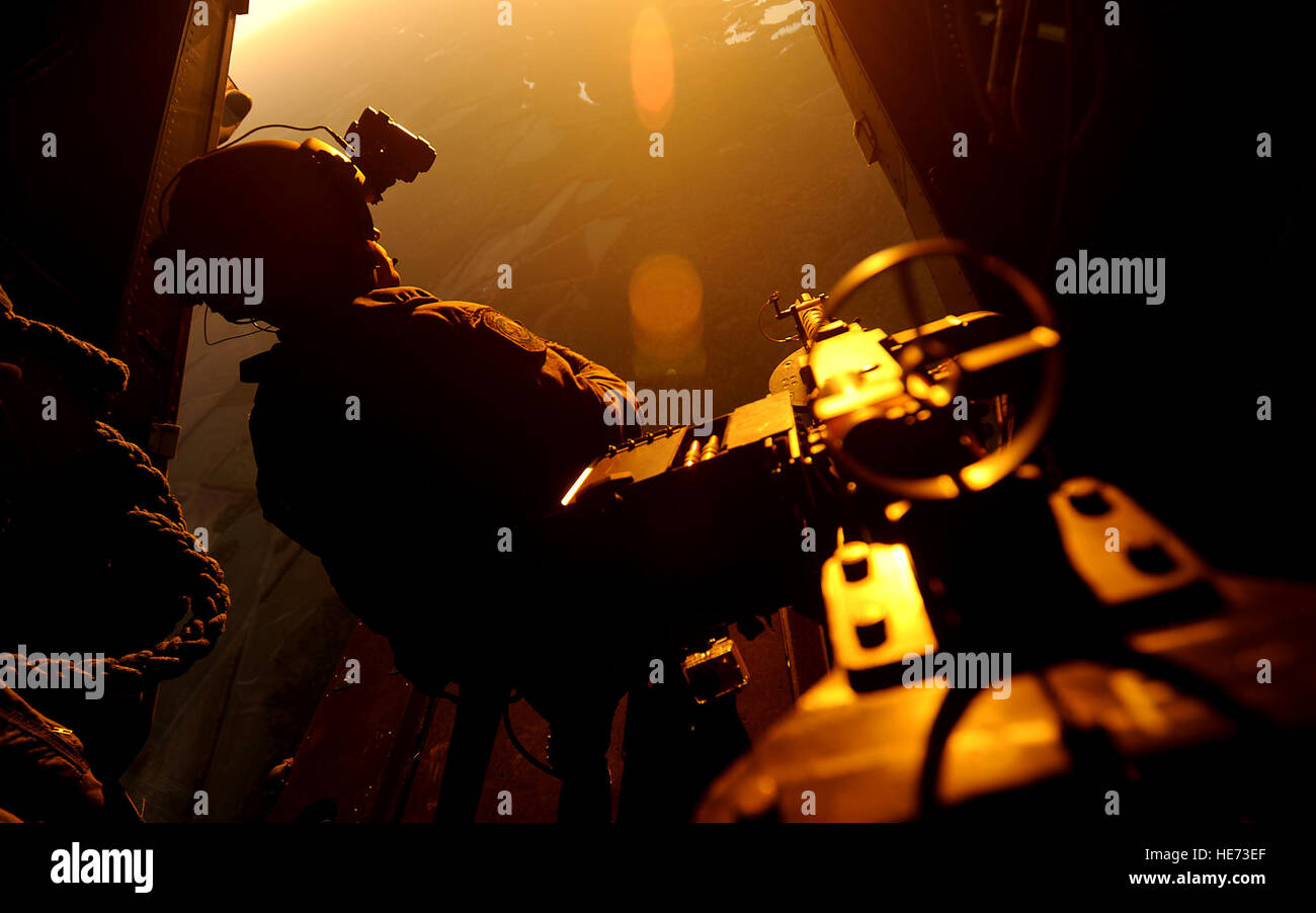 CV-22 Osprey Flight Engineers SSgt. Eric Wiggins from the 8th Special ...