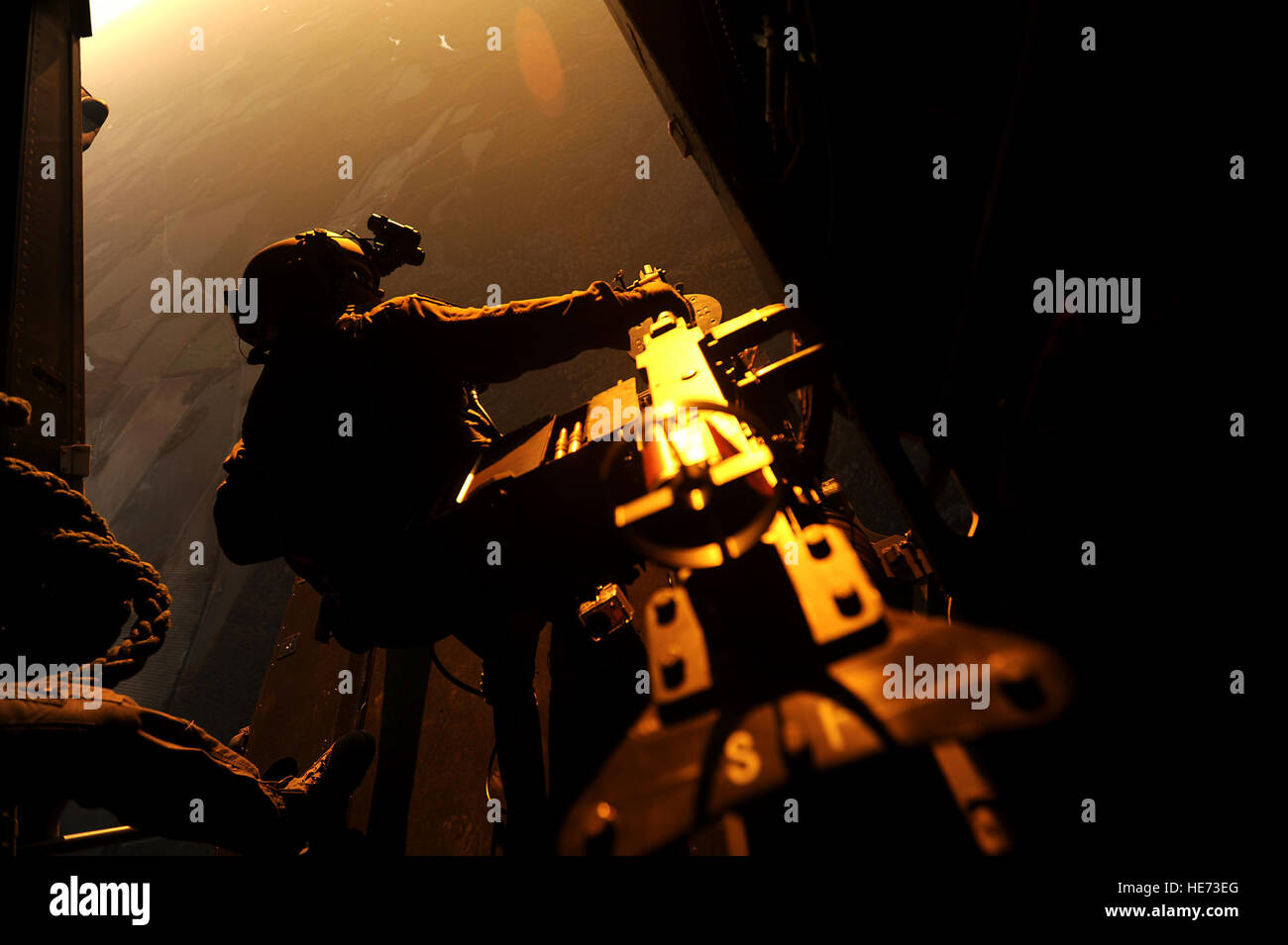 CV-22 Osprey Flight Engineers SSgt. Eric Wiggins from the 8th Special ...