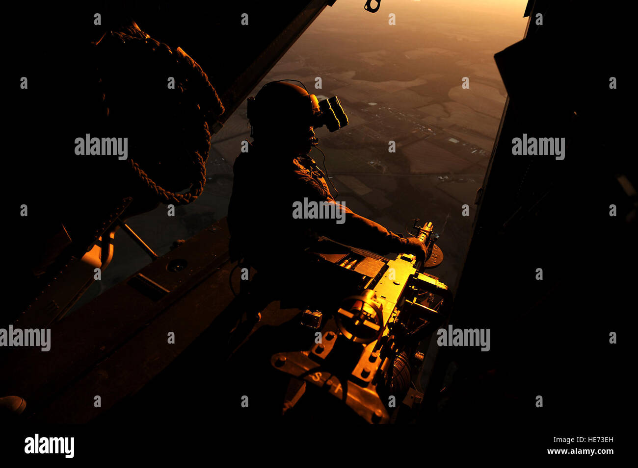 CV-22 Osprey Flight Engineers SSgt. Eric Wiggins from the 8th Special ...