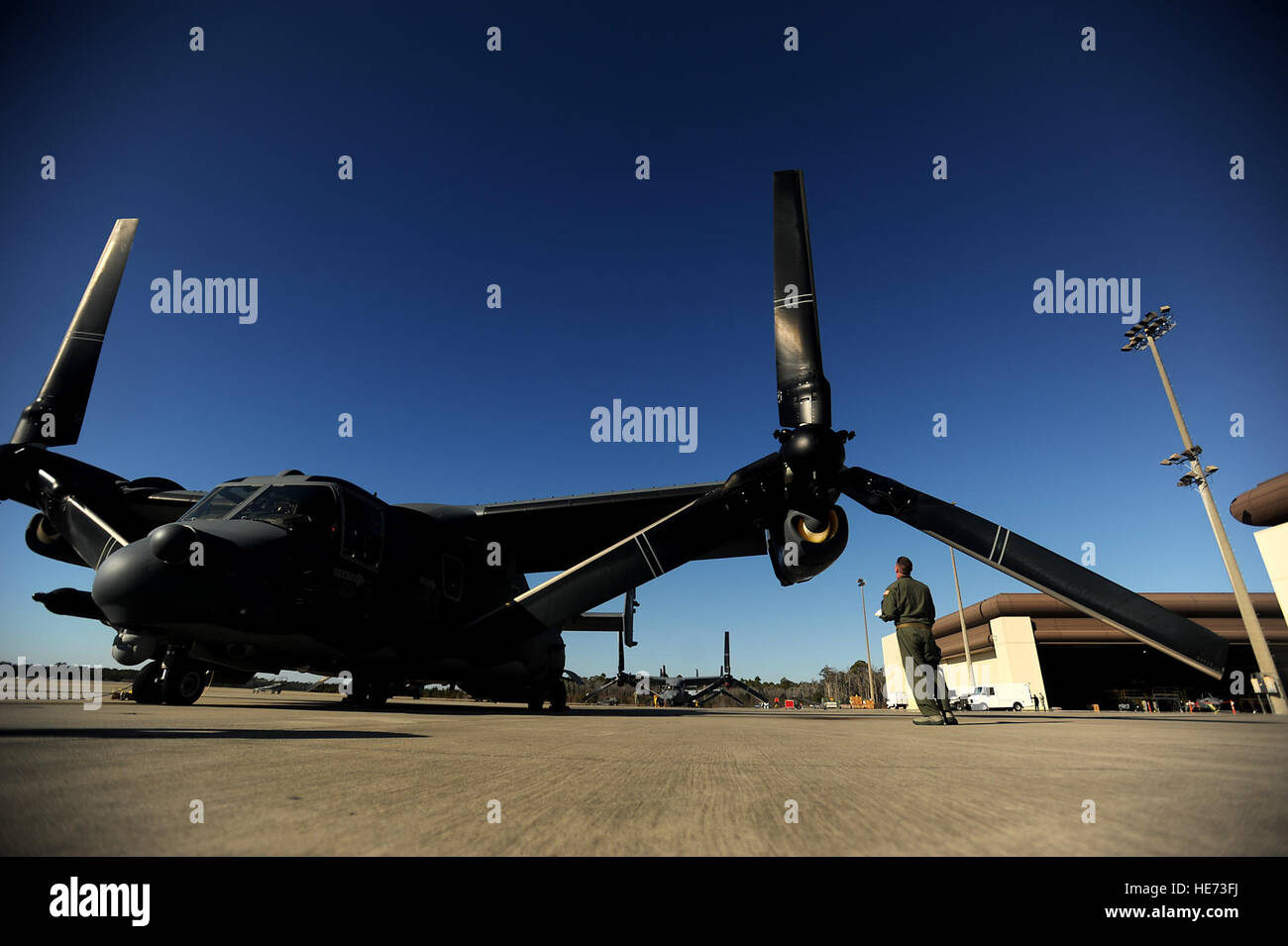 CV-22 Osprey aircraft of the 8th Special Operations Squadron conduct ...
