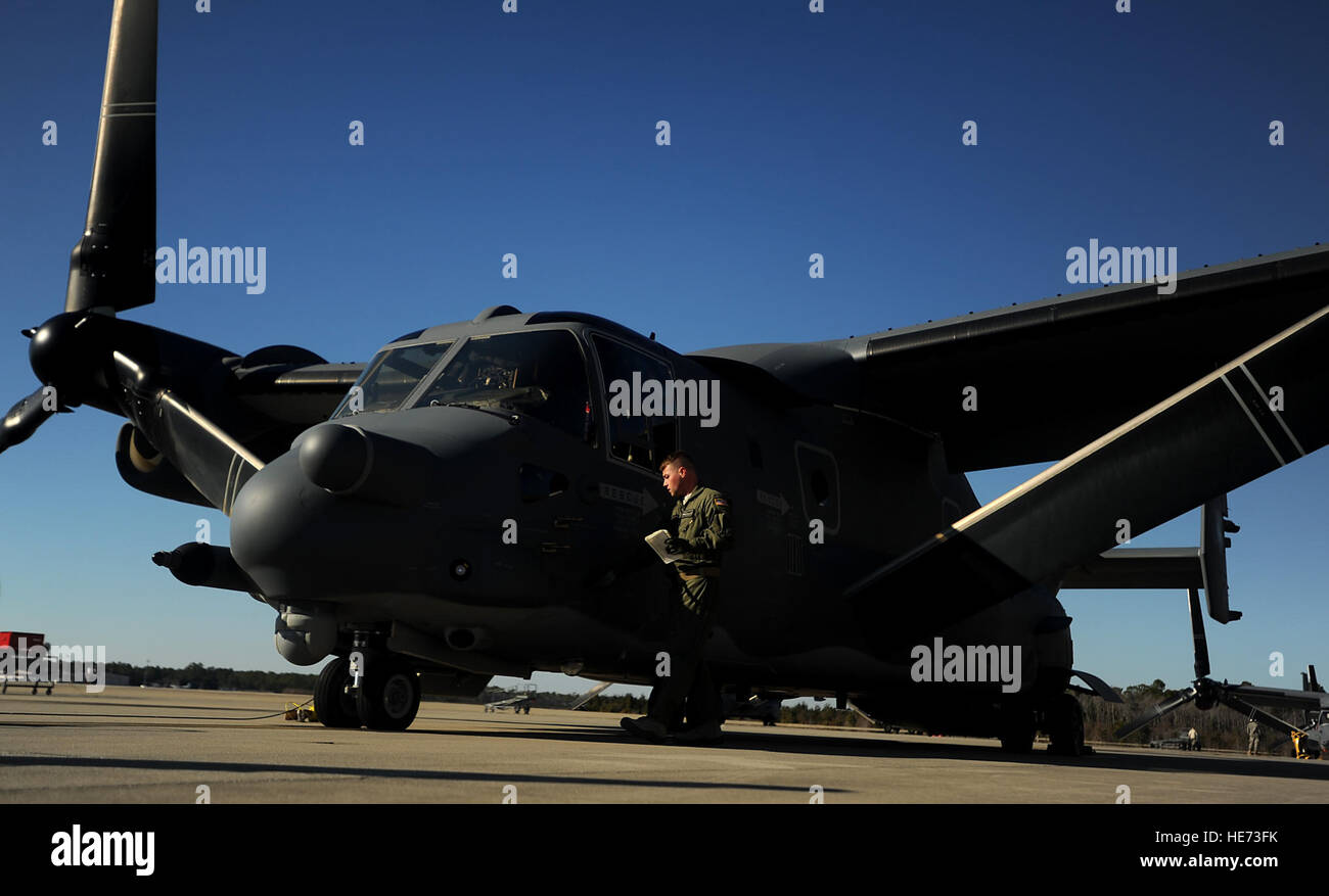 CV-22 Osprey Flight Engineer SSgt. Eric Wiggins from the 8th Special ...