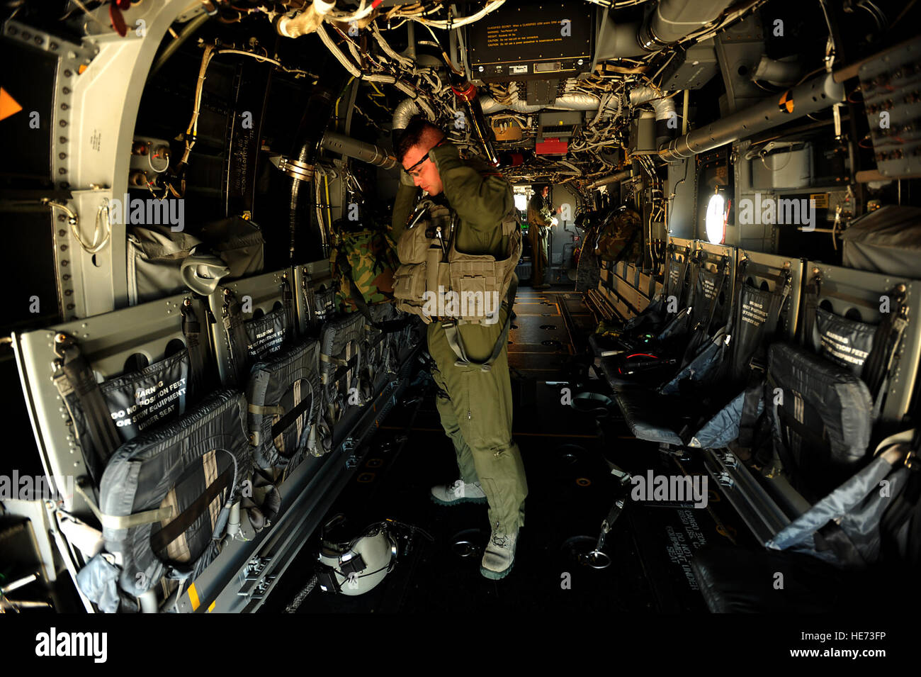 A CV-22 Osprey from the 8th Special Operations Squadron is pre-flighted ...