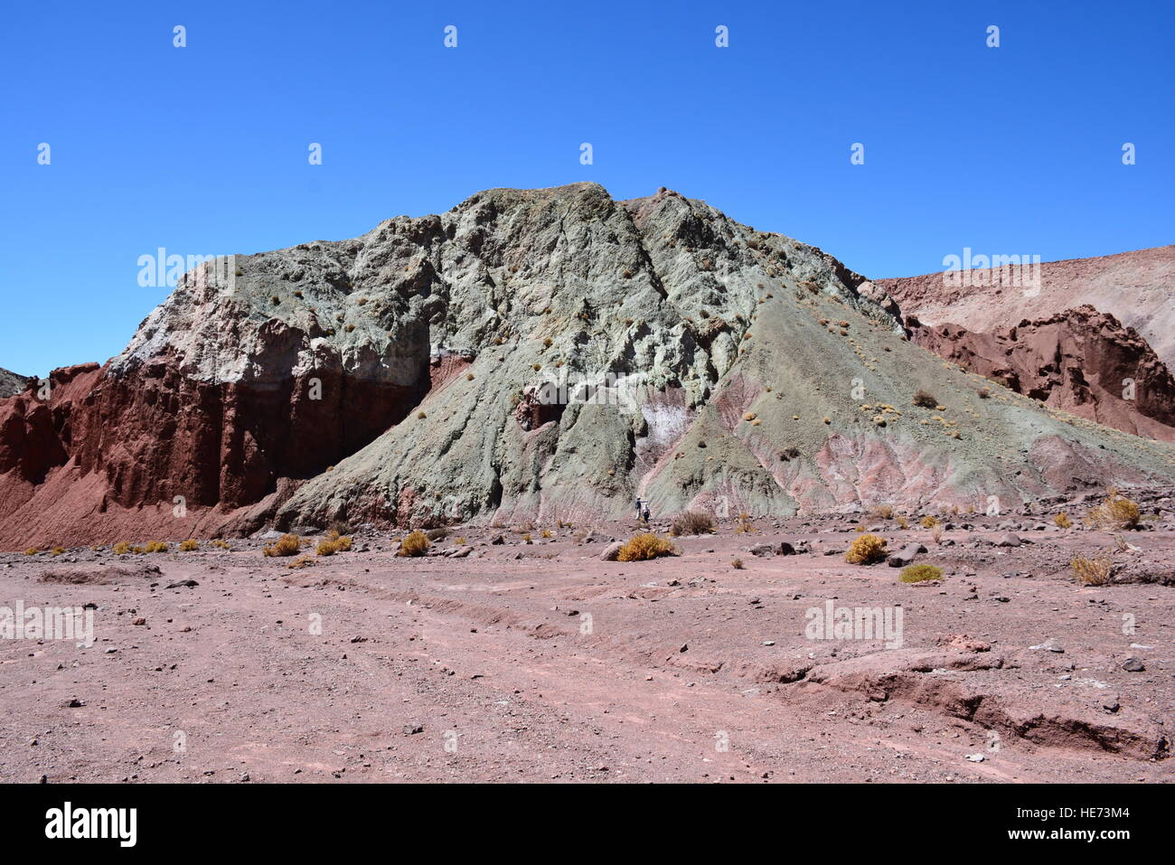 Landscape of mountains and valley in Atacama desert Chile Stock Photo ...
