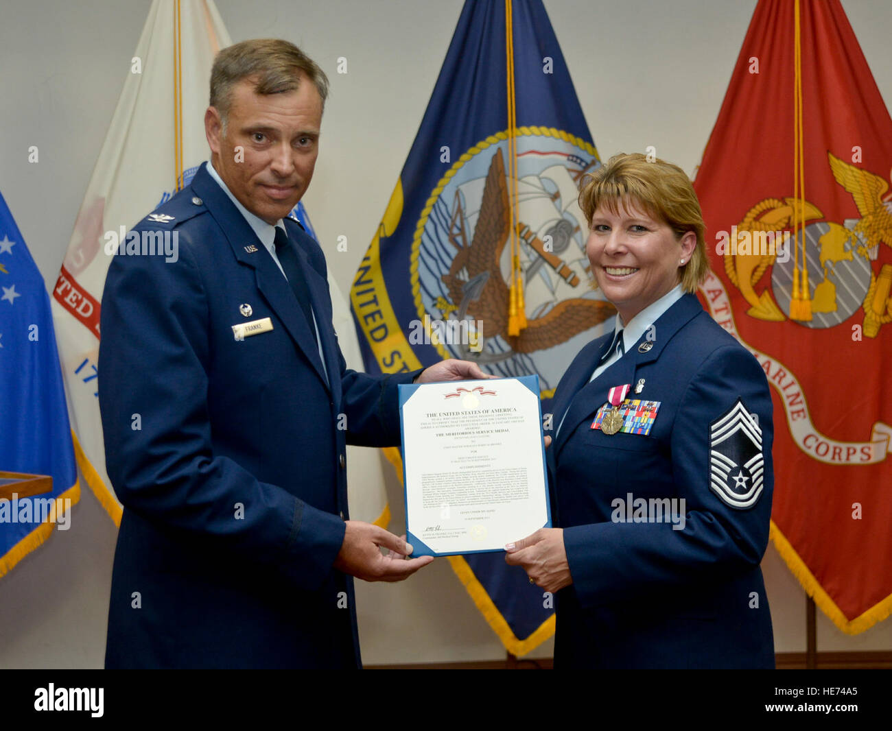 Chief Master Sgt. Robin Brooks, 6th Medical Group superintendent, poses ...