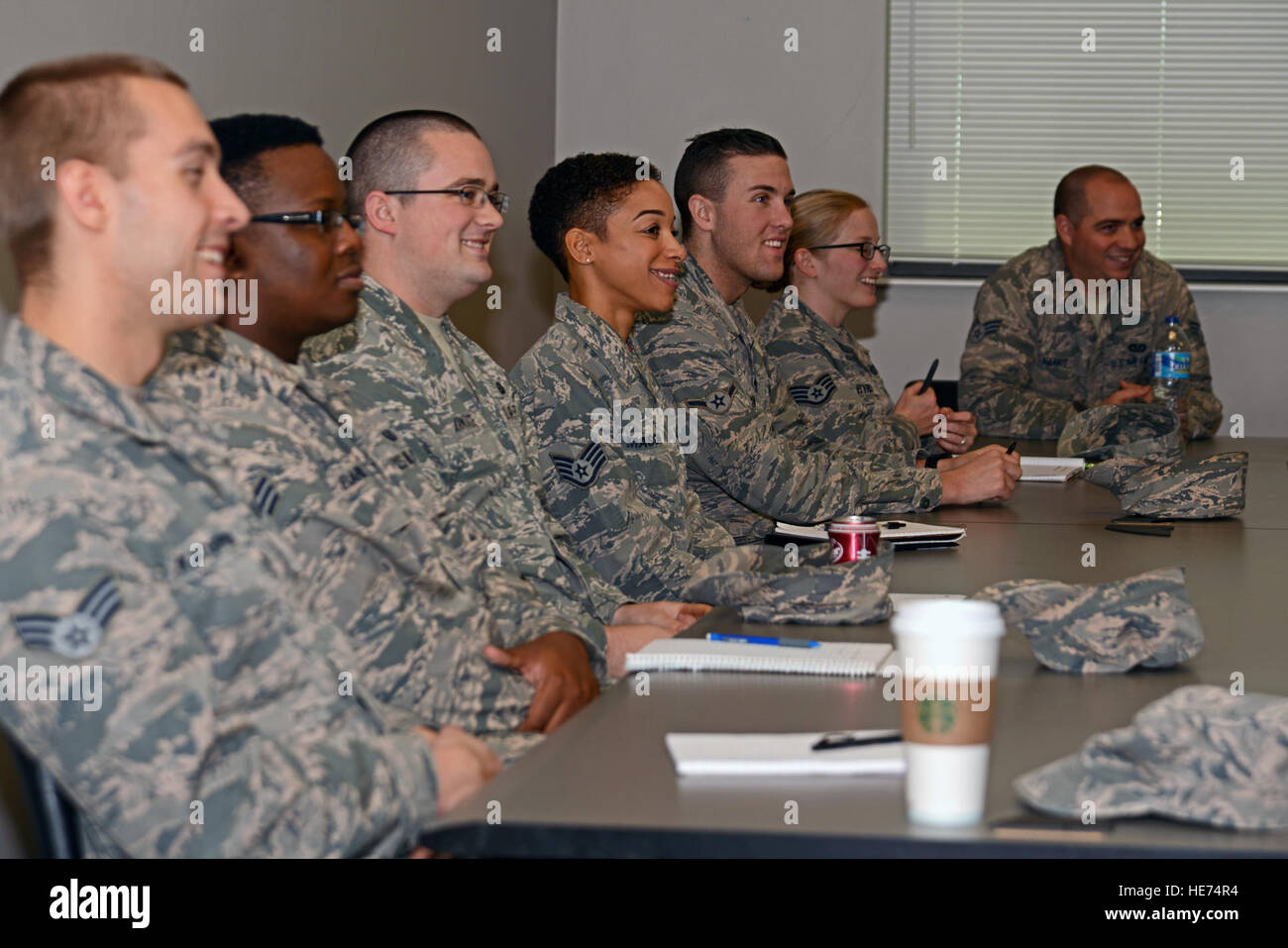 Team Shaw Airmen interact during a Leadership Gold class at the Spratt ...